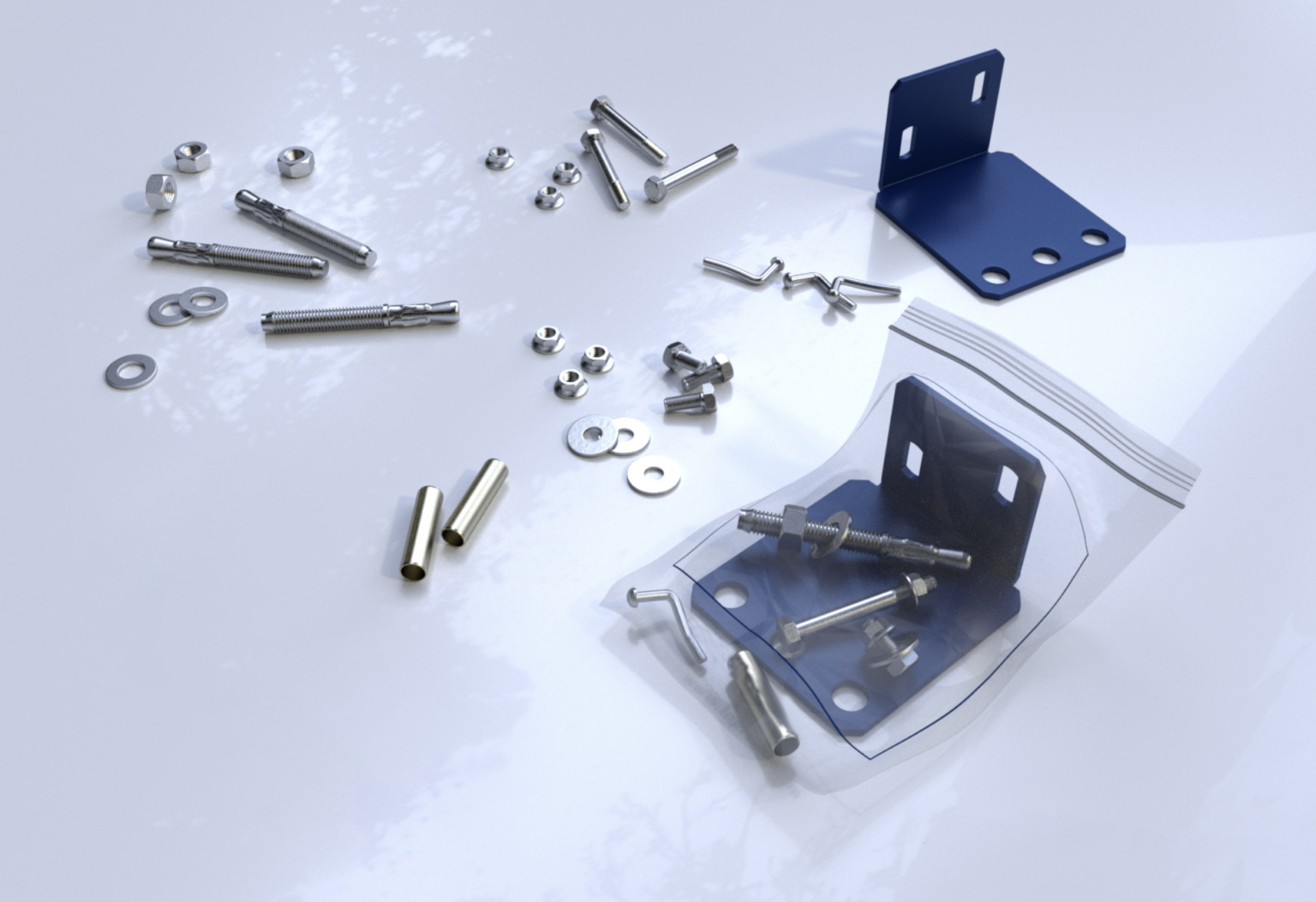 Kit de anclaje y tornillería para celosías - Industrial Depot